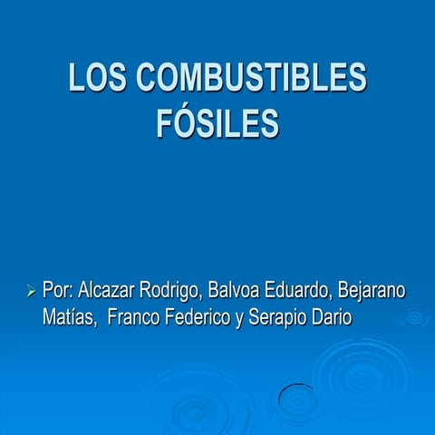 Los combustibles fósiles | PPT