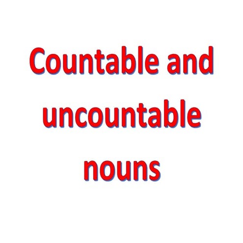 Contables E Incontables En Ingls Ejercicios Y Ejemplos