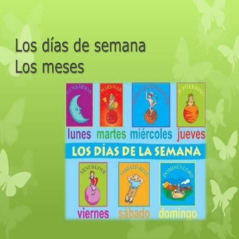 Los días de semana y meses del año | PPTX
