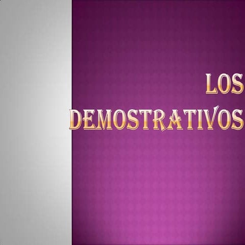 Demonstrative Adjectives | PPTX