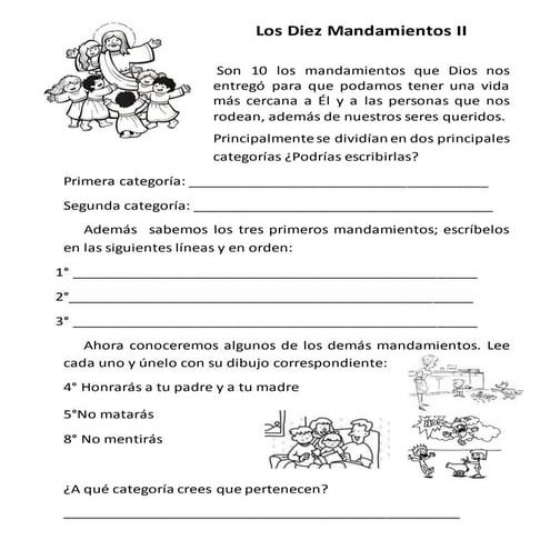 Los diez mandamientos II | DOCX