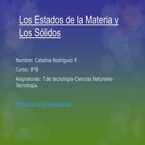 Los estados de la materia (2) | DOCX