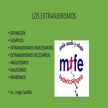 Los extranjerismos | PPTX