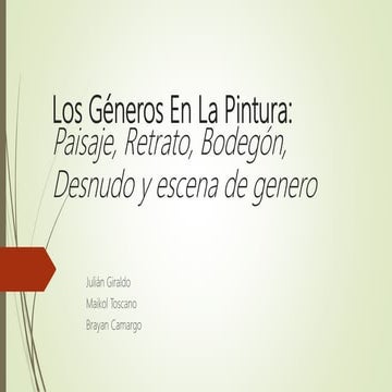 Los géneros en la pintura | PPTX