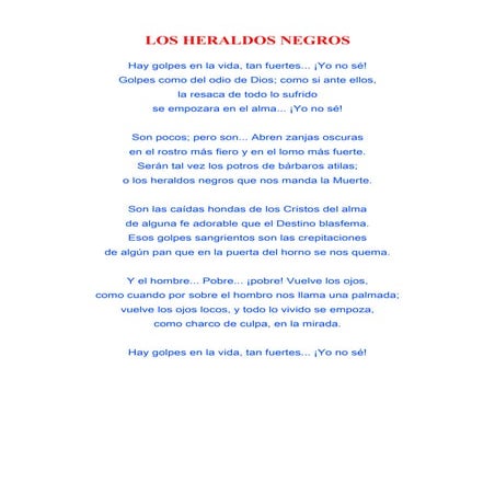 Los heraldos negros | ODT