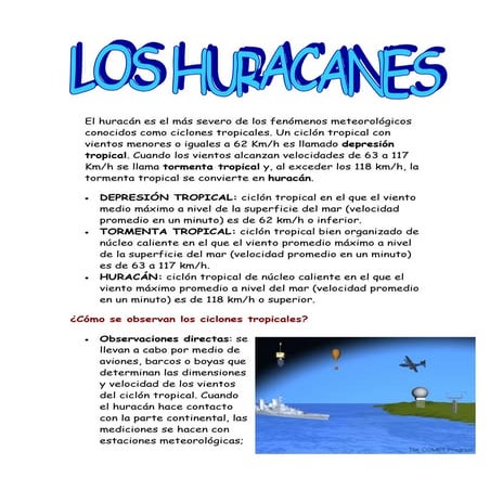 Los huracanes | DOC