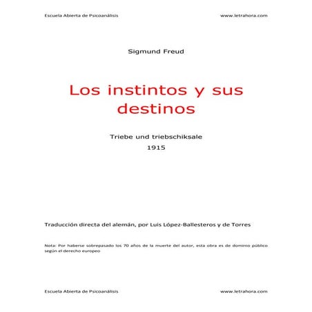 Los instintos y sus destinos freud | PDF