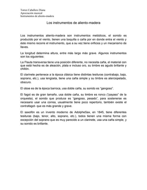 Los instrumentos de viento | PPT