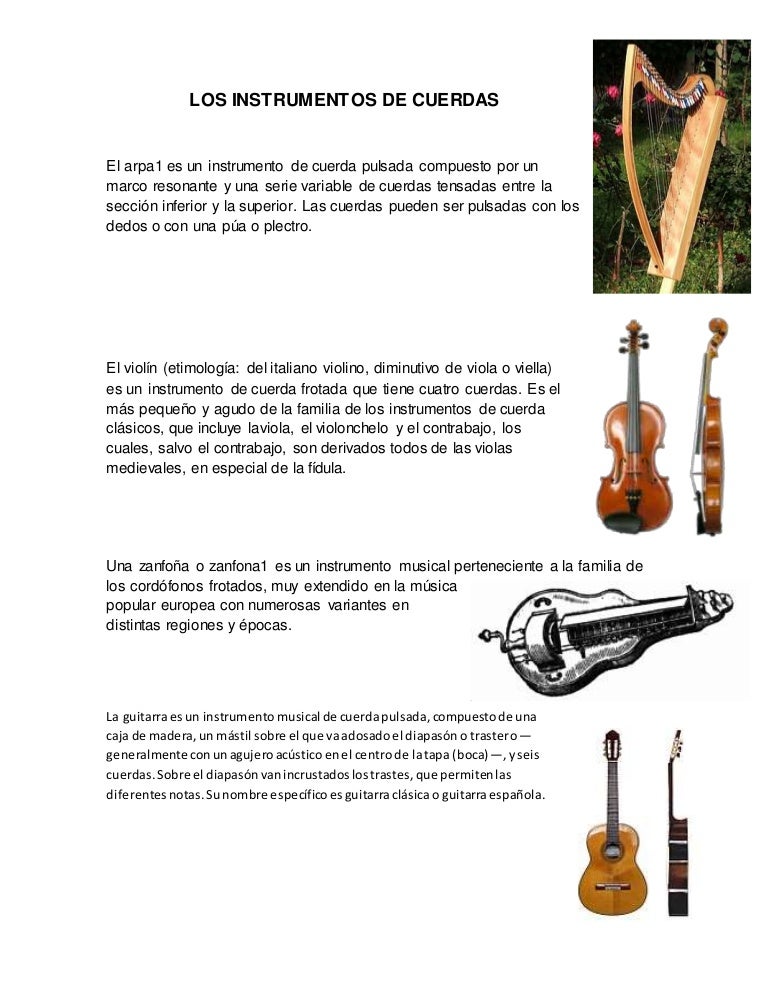 Los instrumentos de cuerdas