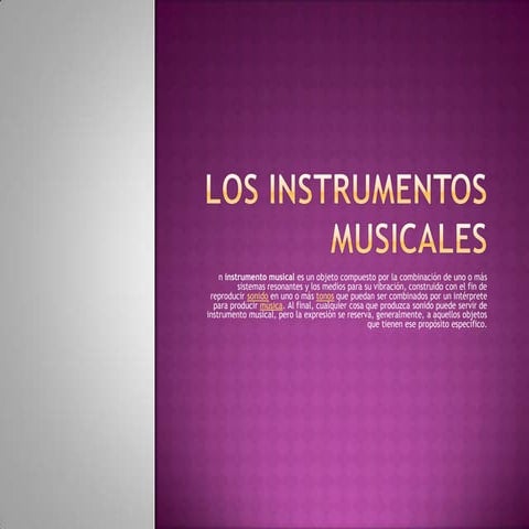 Los instrumentos musicales | PPTX