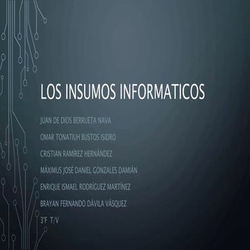 Los insumos informaticos | PPTX