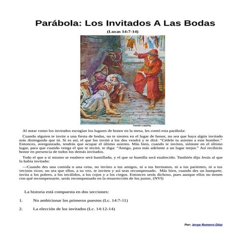 Parábola de Los Invitados a las Bodas | PDF