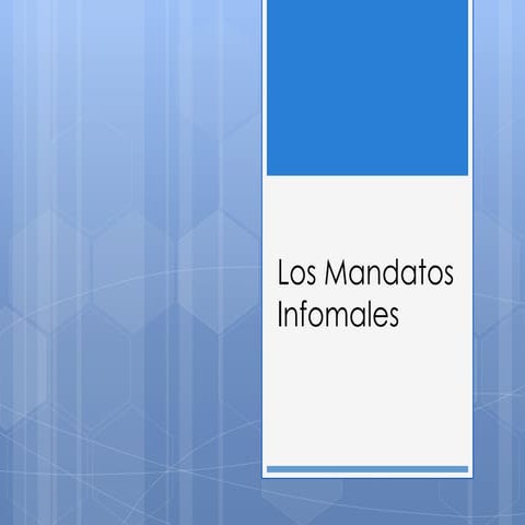 Los mandatos informales | PPT