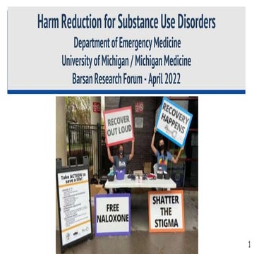 Harm Reduction for Substance Use Disorders | PPTX