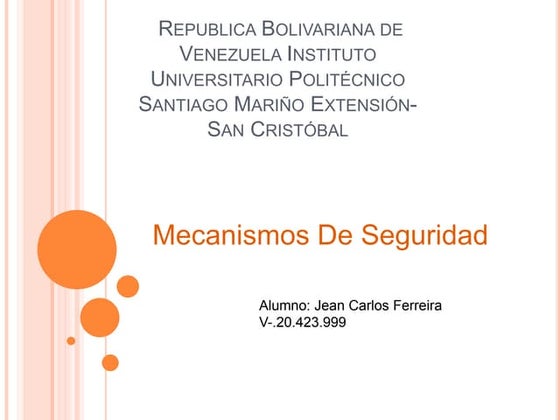 Los Mecanismos De Seguridad | PPT
