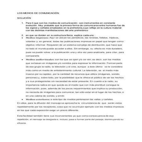 Los medios de comunicación | PPT