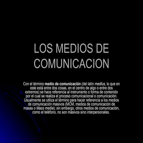 Diferentes medios de comunicacion | PPTX