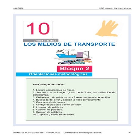 Los medios de transportes bloque 1 | PDF