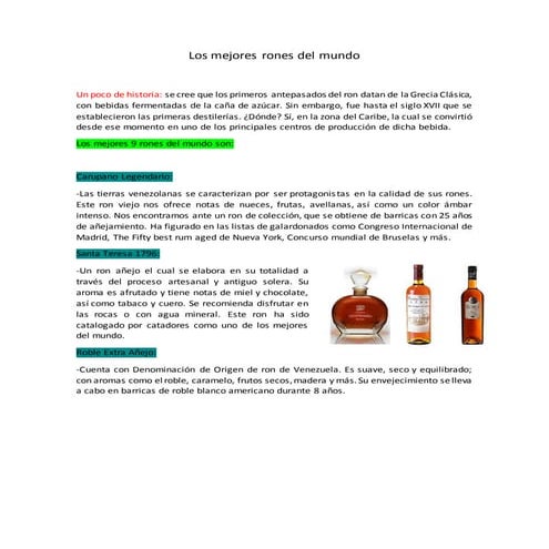 Los mejores rones del mundo | DOCX