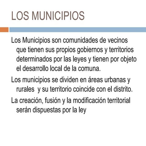 Los municipios 5 | PPTX