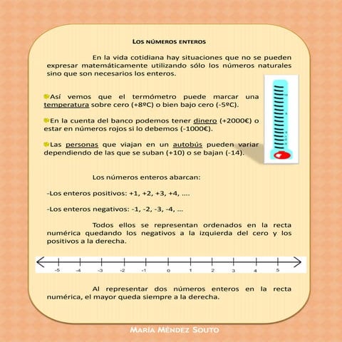 Los números enteros | PDF