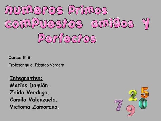 Los números primos lineal | PPSX | Science