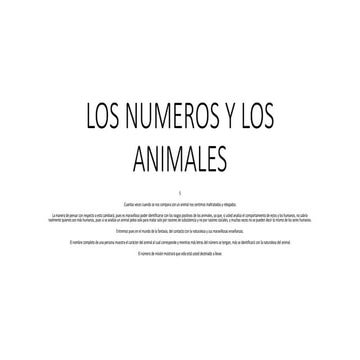LOS NUMEROS Y LOS ANIMALES COMO RASGOS Y CARACTERISTICASpptx | PPTX