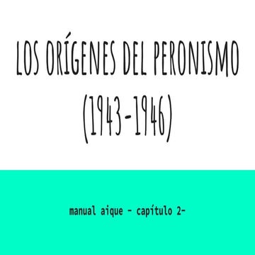 Peronismo I - Una presentacion de primaria | PPTX