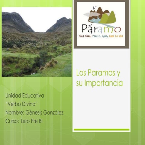 Los paramos y su importancia | PPTX