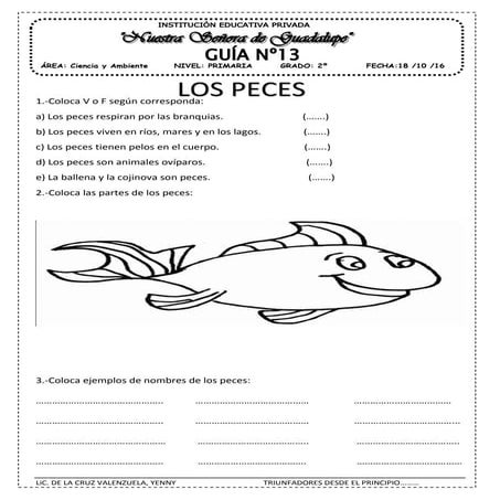Los peces c. a | PDF