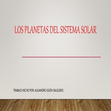 Presentación del Sistema Solar y sus planetas | PPTX