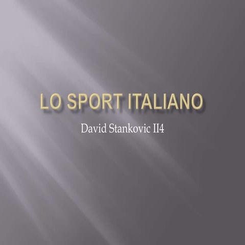 Lo sport italiano | PPTX