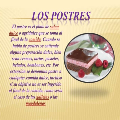 Los postres | PPTX