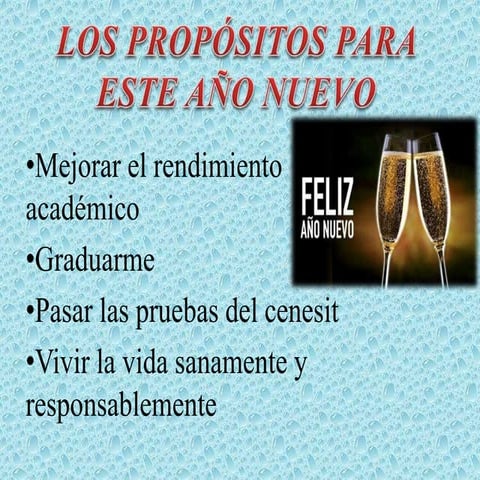 Los propósitos para este año nuevo | PPTX