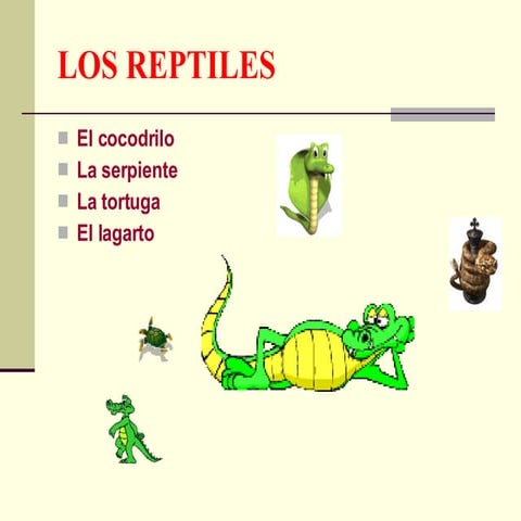 Presentación en Power Point sobre los reptiles | PPT