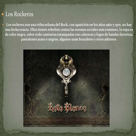 Tribus Urbanas - Los Rockeros | PPTX