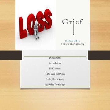 LOSS AND GRIEF.pptx | Bereavement | Family and Relationships