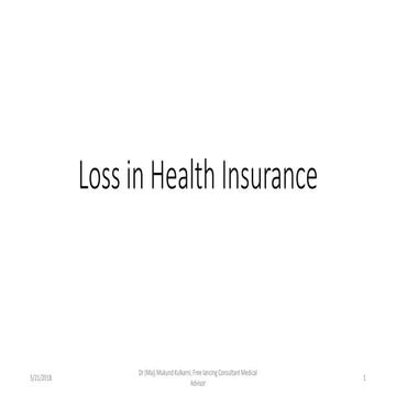 Losses in health Insurance | PPTX