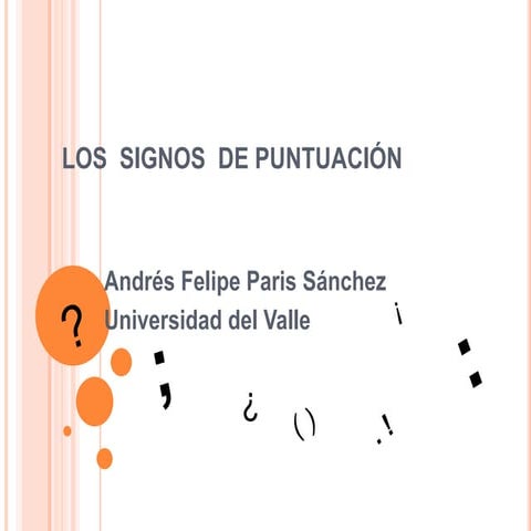 Los signos de puntuación | PPTX