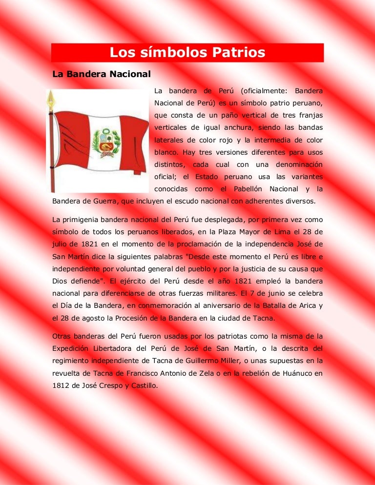 Los simbolos patrios