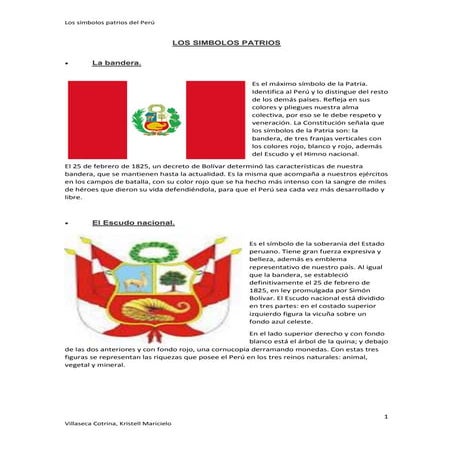 Los simbolos patrios | PDF