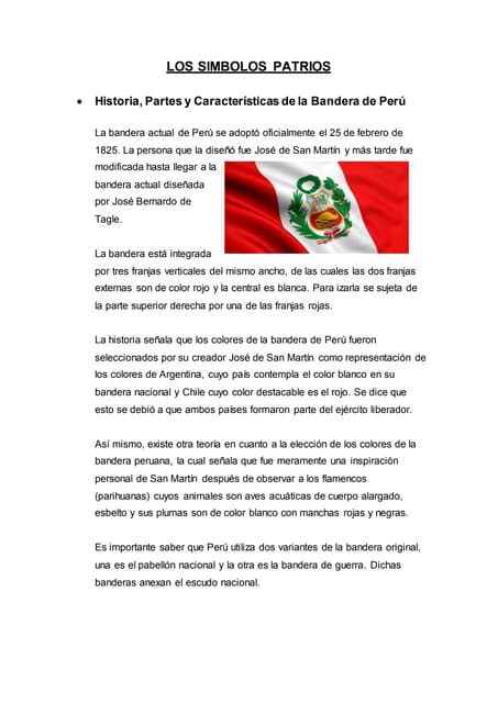 Simbolos patrios del perú | DOCX