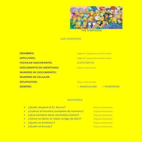 Lista De Nombres De Personajes De Los Simpson Todos Los Episodios