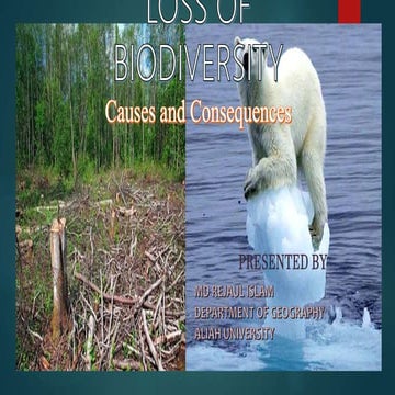 Loss of Biodiversity | PPTX