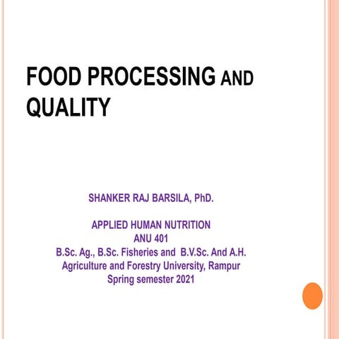 Food processing | PPT