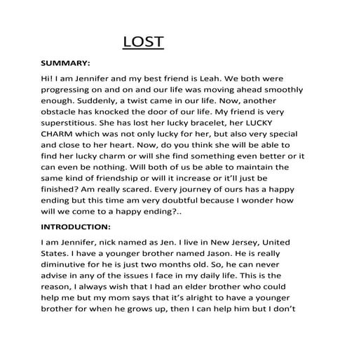 Lost | PDF