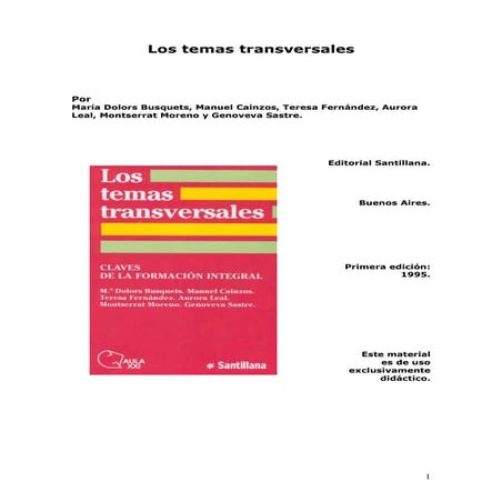 Los temas transversales | PDF