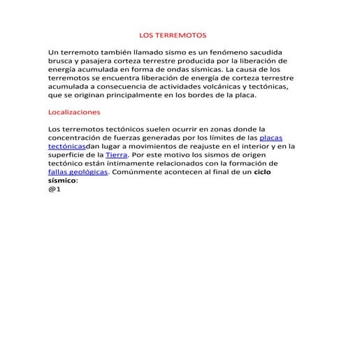 Terremotos | ODP