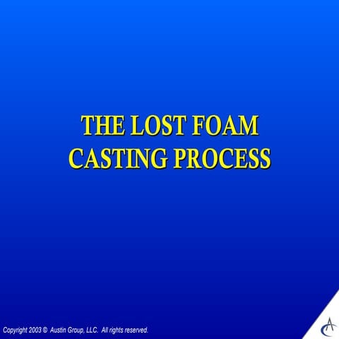 Lost foam cast process | PDF
