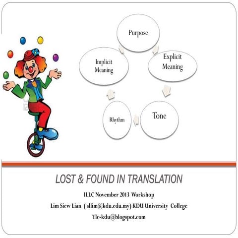 Lost & found in translation | PPTX